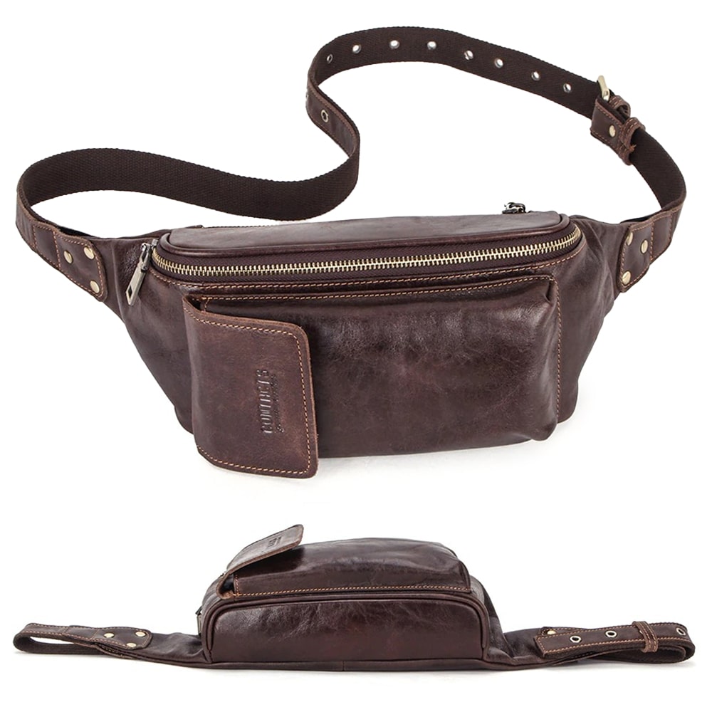 Petite Sacoche Poitrine en Cuir | Cuir Millénaire