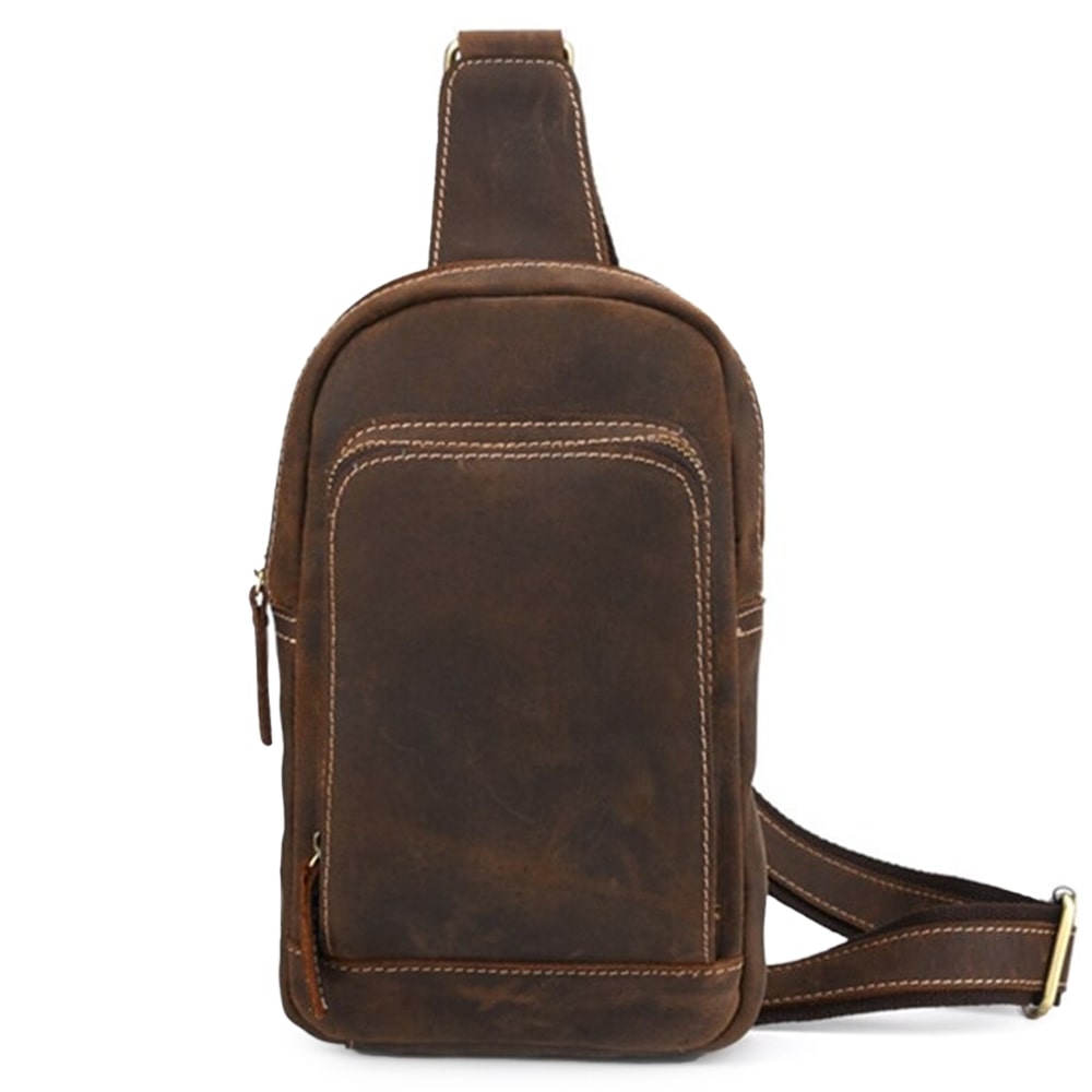 Sacoche Poitrine Cuir Élegante | Cuir Millénaire