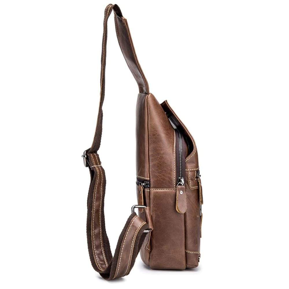 Sacoche Poitrine Cuir Casual | Cuir Millénaire